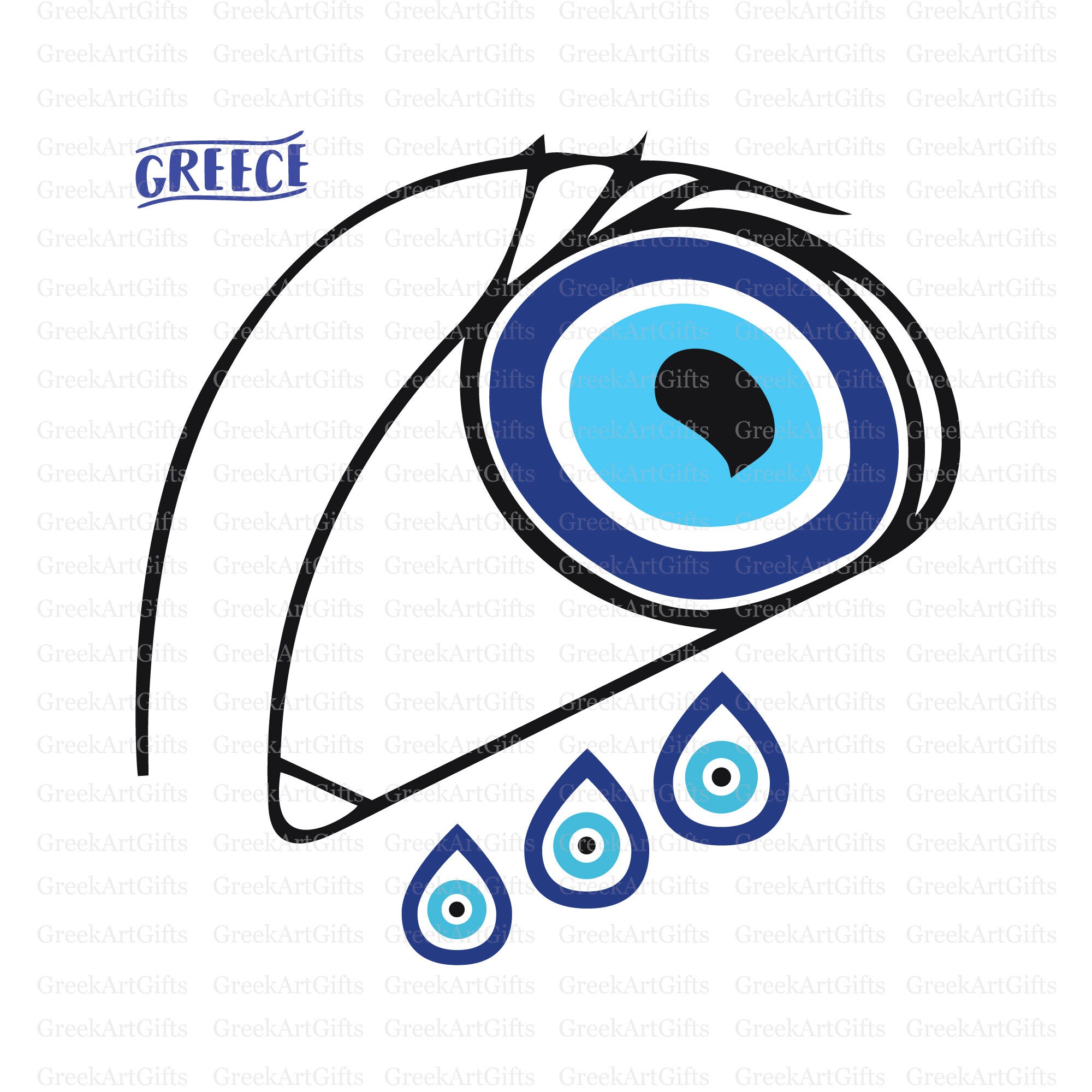 Evil Eye Modern Evil Eye Svg, Png, Jpg, Eps, Pdf Clipart Vector Cricut ...