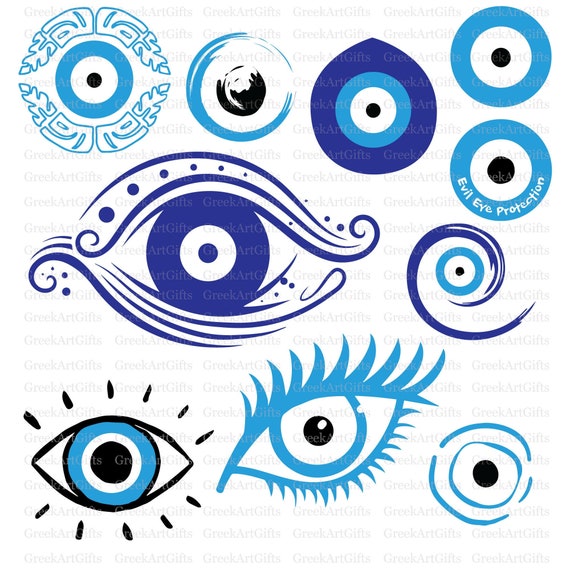 Evil Eye Greek Mati Svg Png Jpg Eps Pdf Clipart Vector - Etsy Canada
