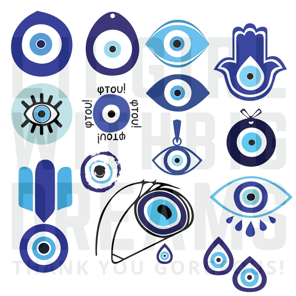 Evil Eye Bundle Greek Mati Svg Png Jpg Eps Pdf Clipart - Etsy