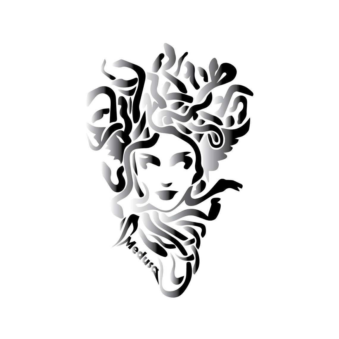 Medusa's Snake Head Medusa Greek Design Svg, Png, Jpg, Eps, Pdf Clipart ...