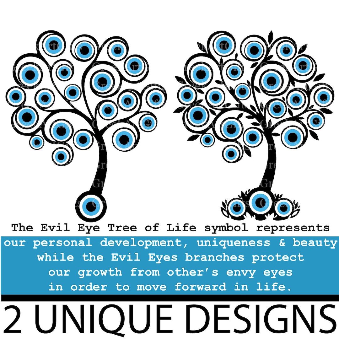 Evil Eye Tree of Life, Greek Mati svg, png, jpg, eps, dxf, pdf Clipart ...