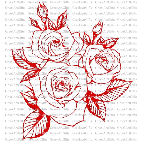 Stencils Of Roses