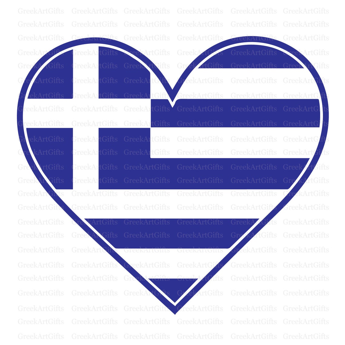 Greece Svg Greek Flag Heart Instant Download Vinyl Craft Cutting File ...