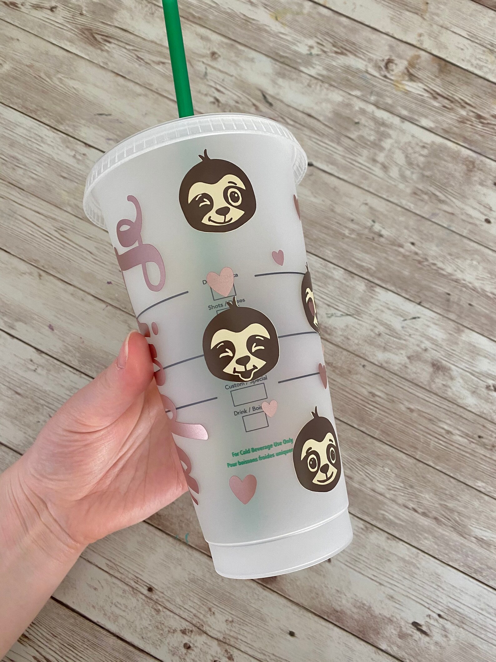 Sloth Starbucks Cup - Etsy