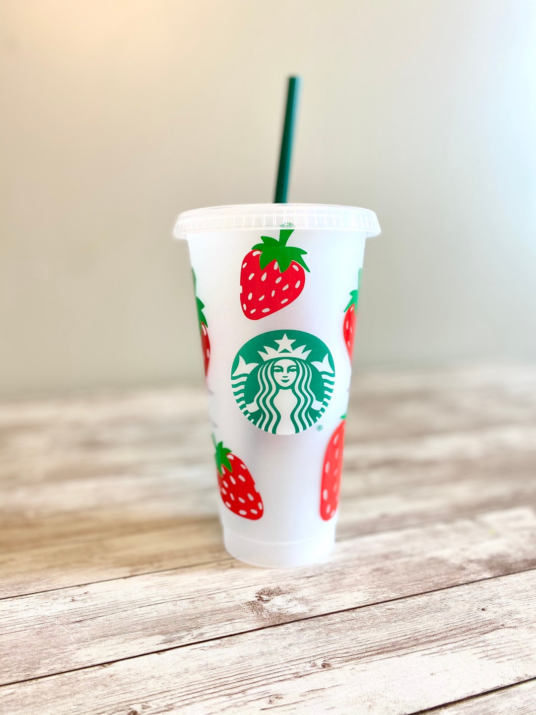 Strawberry Starbucks Cup - Etsy