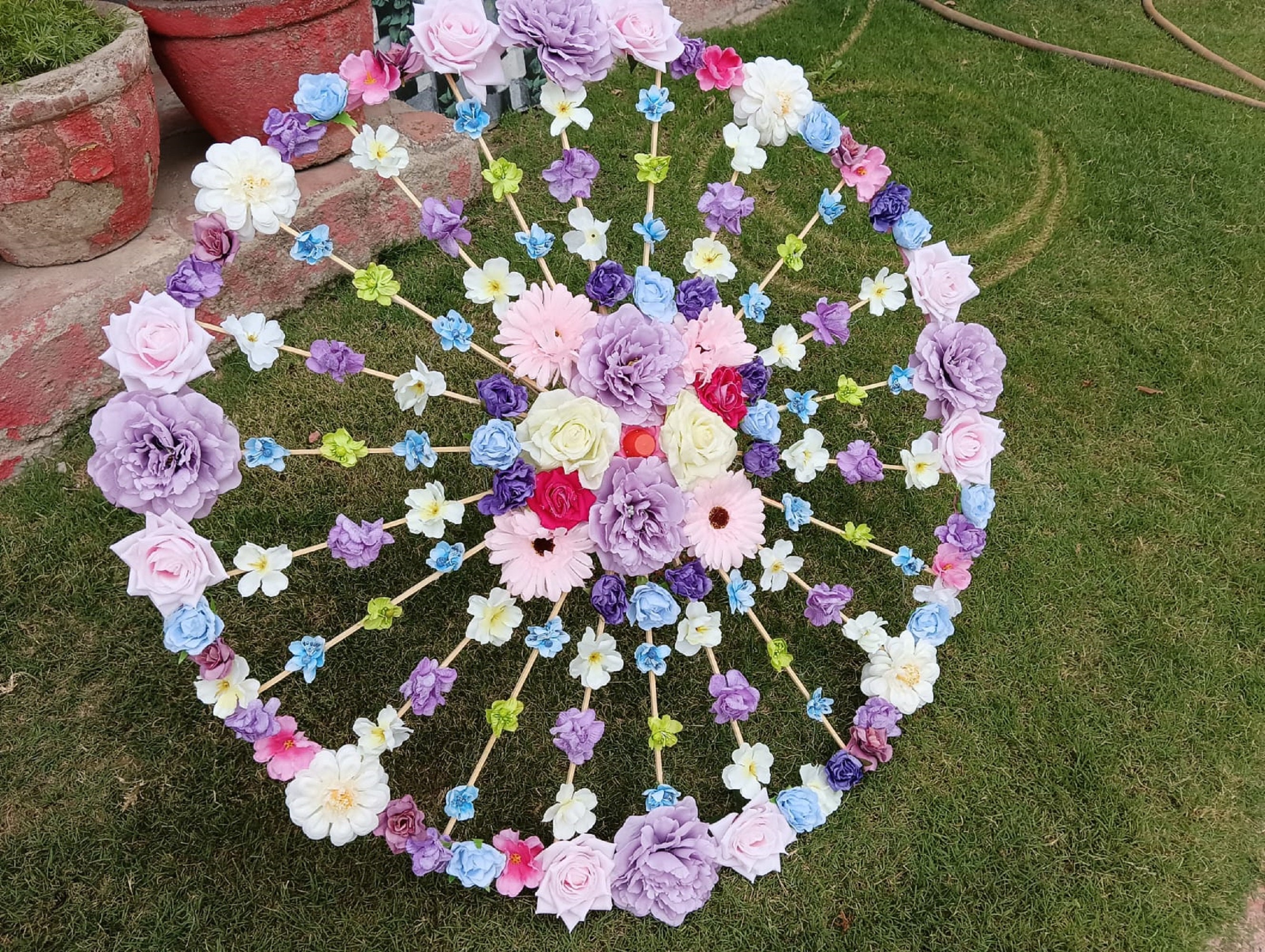 Saumakshi Designs Wedding Floral Umbrella, Floral Parasol, Elegant ...