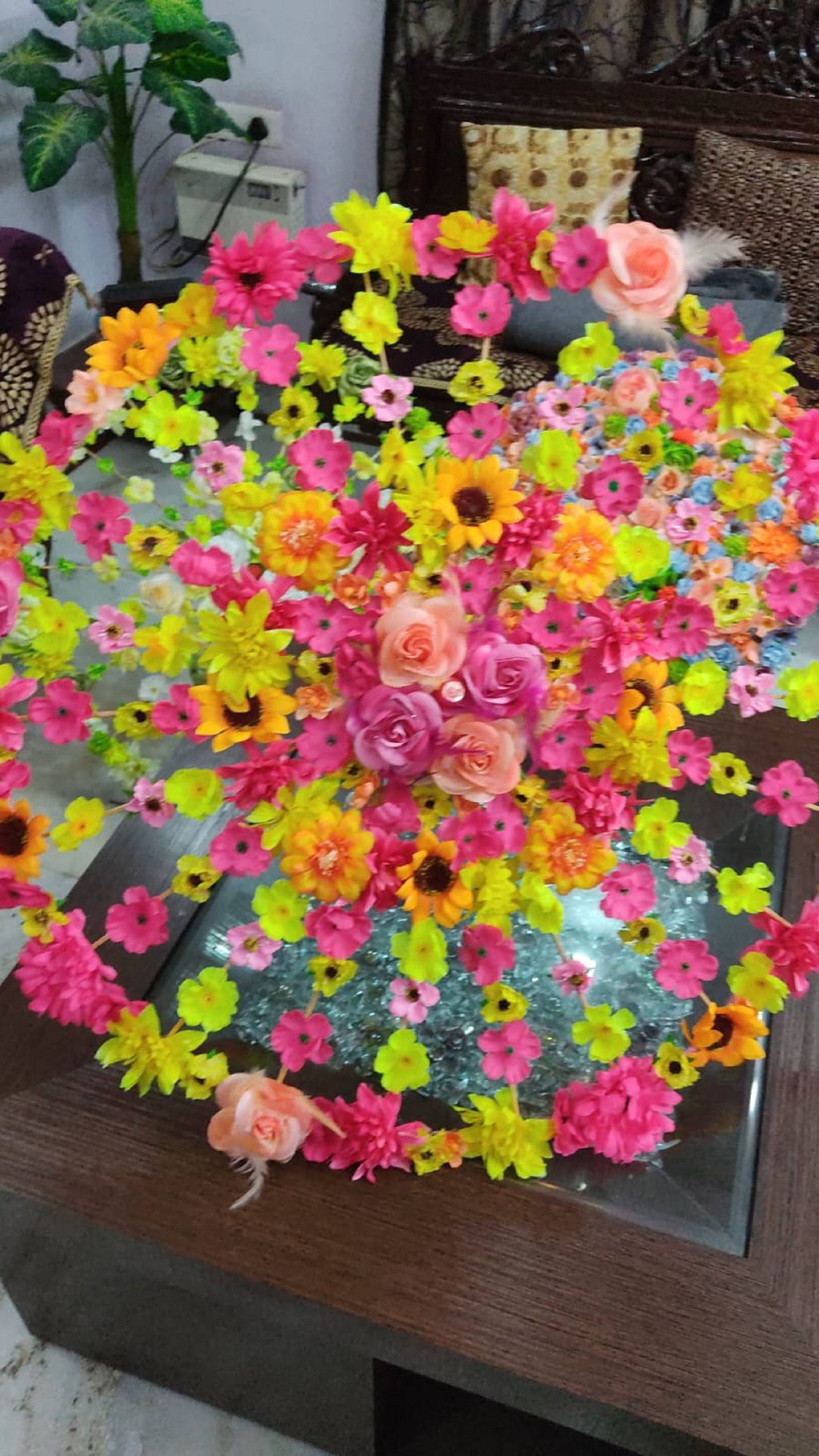 Saumakshi Designs Wedding Floral Umbrella, Floral Parasol, Elegant ...