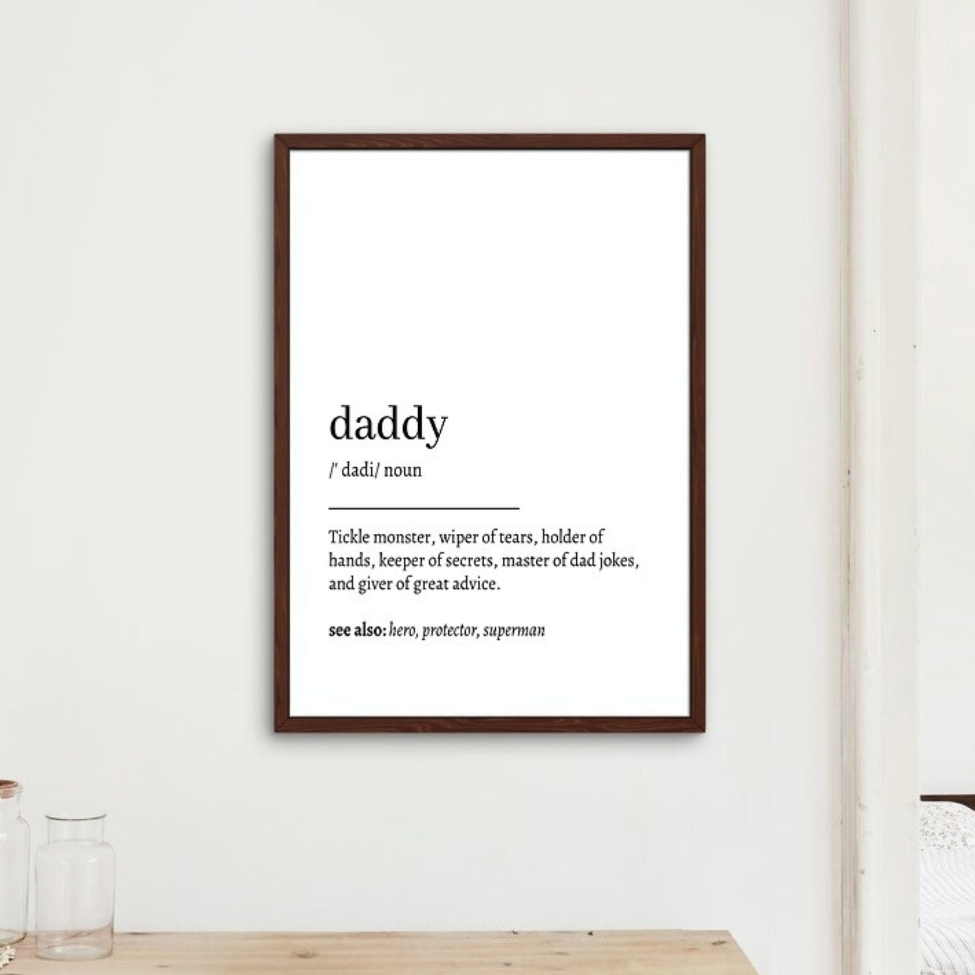 Daddy Definition Printable Art | Father's Day Gift | Dad Quotes Print ...
