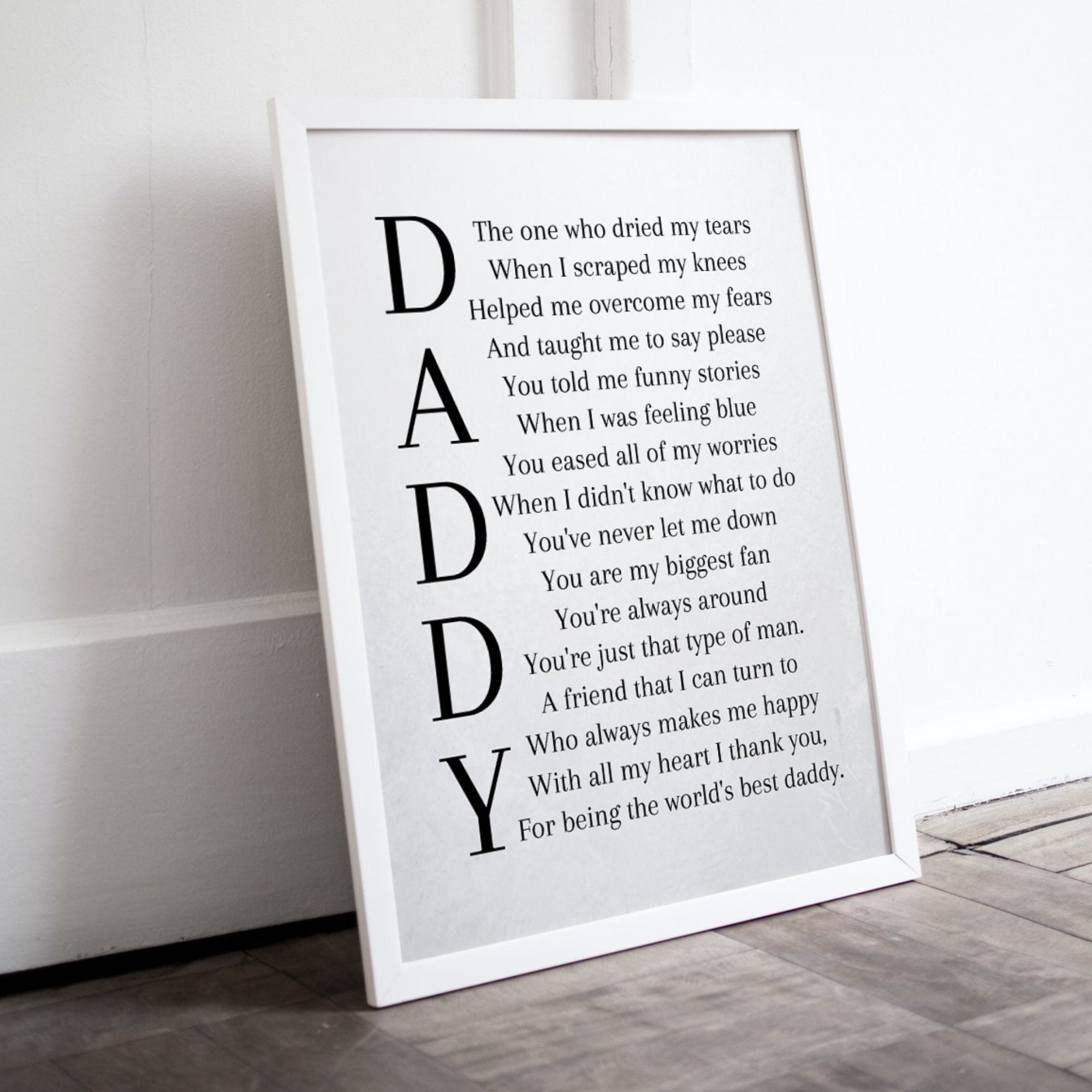 Dad Gifts | Father's Day Gift | My Dad is My Hero | Dad Prints ...