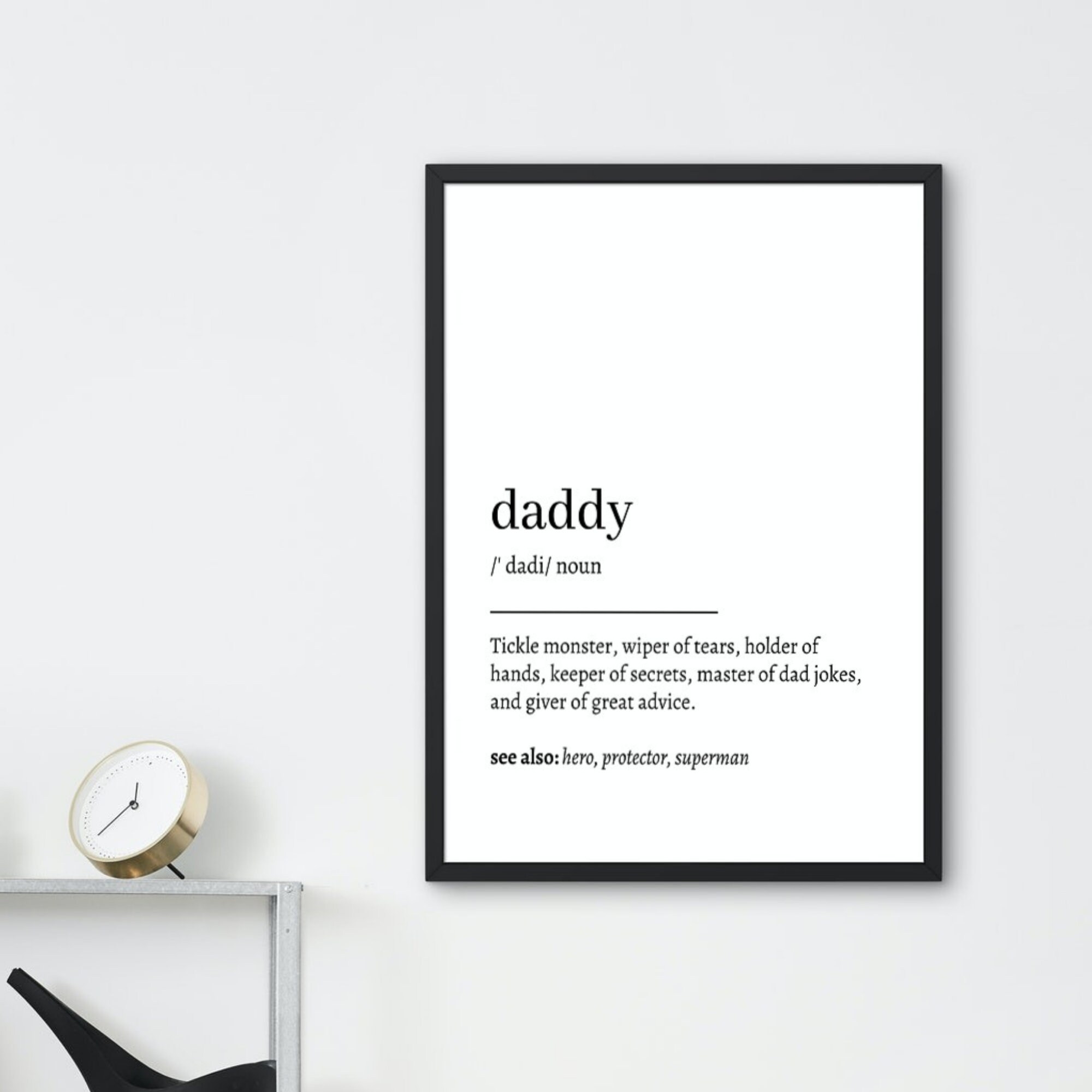 Daddy Definition Printable Art | Father's Day Gift | Dad Quotes Print ...