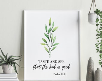 Psalm 34:8 Taste and See That the Lord is Good Kitchen Bible - Etsy