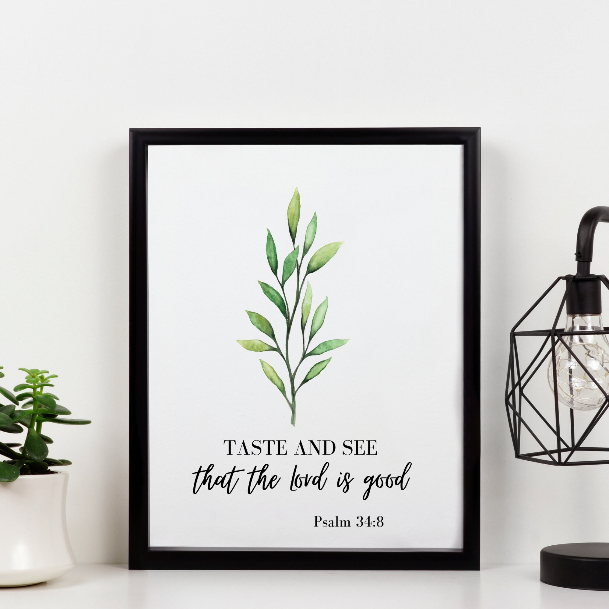 Taste and See That the Lord is Good Print Psalm 34:8 Kitchen Decor Home ...