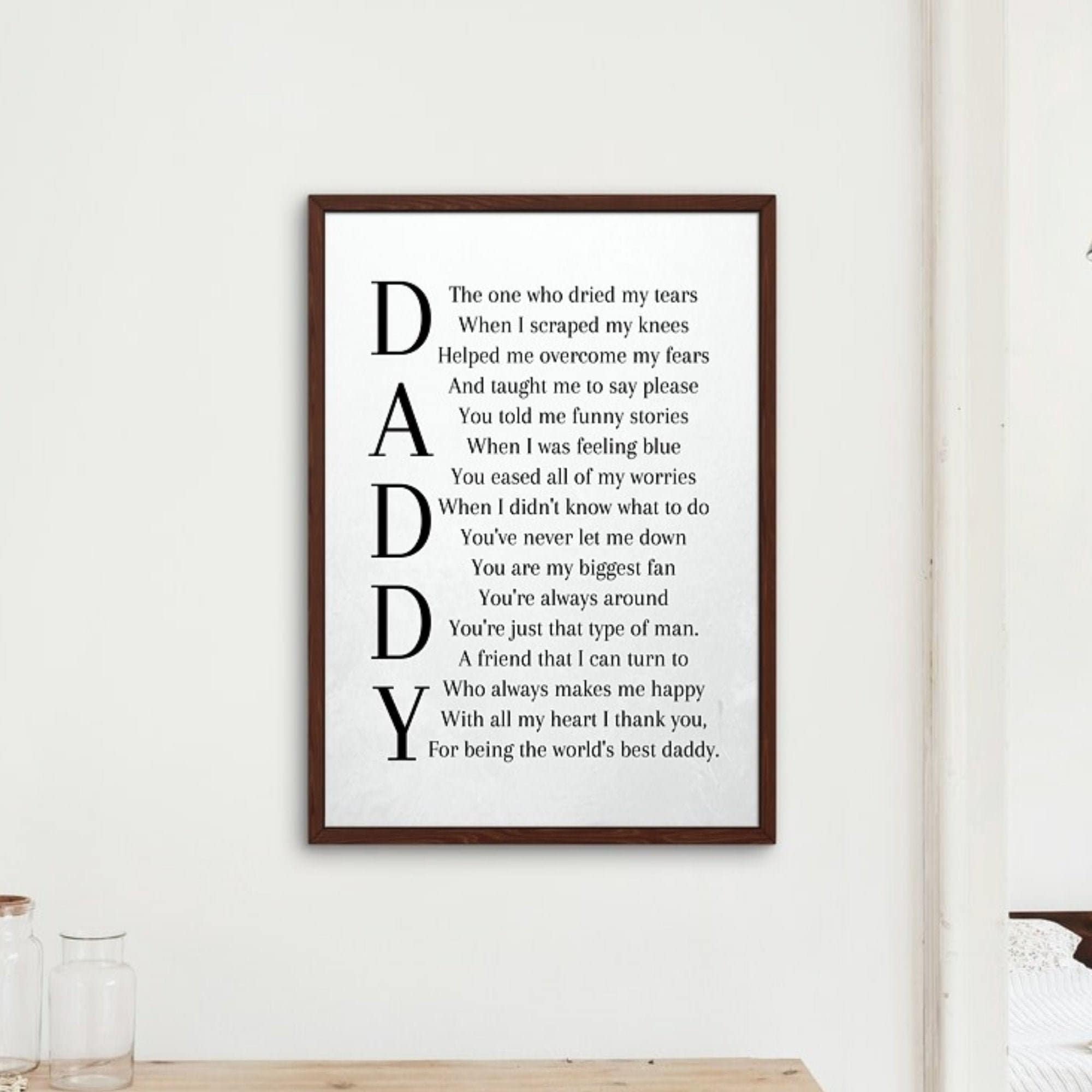 Dad Gifts | Father's Day Gift | My Dad is My Hero | Dad Prints ...