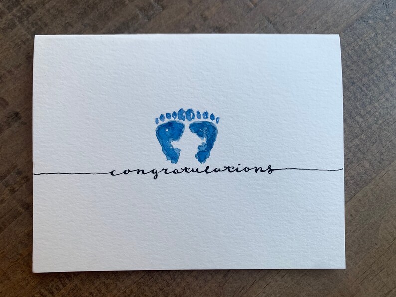 Original | Baby Congratulations Painted Card - Etsy