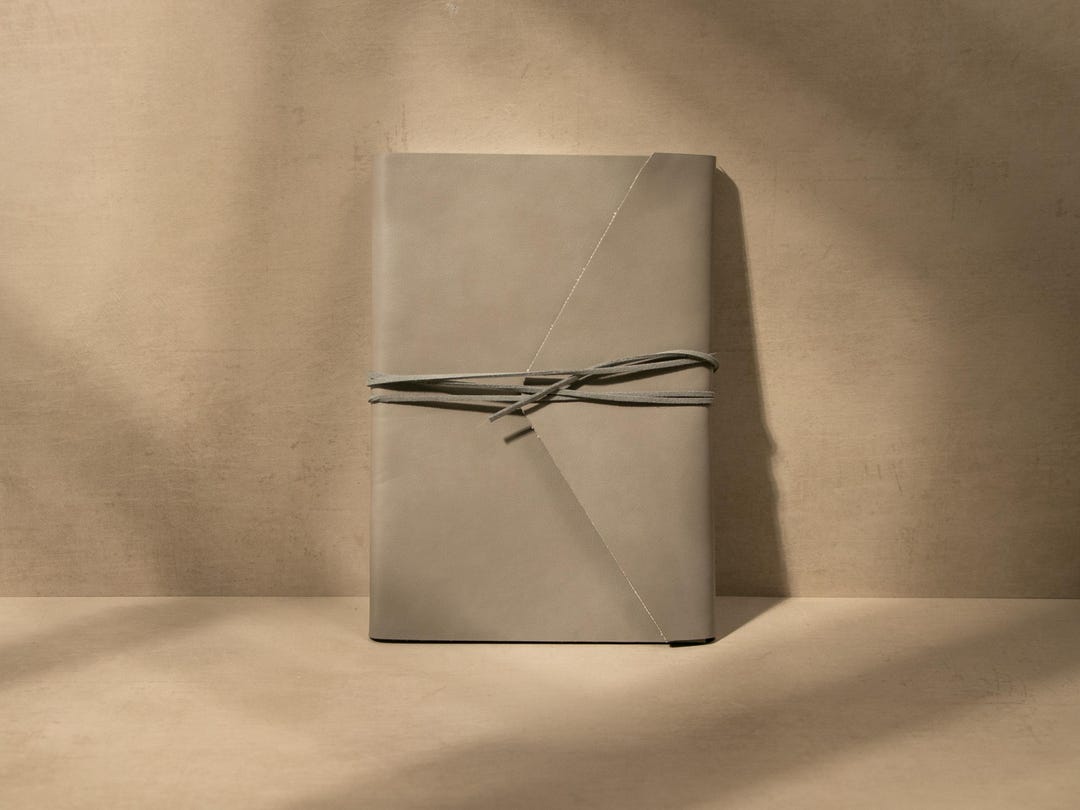 Faux Leather Journal - Grey Lined A5 Notebook, Black Owned Shops - Etsy