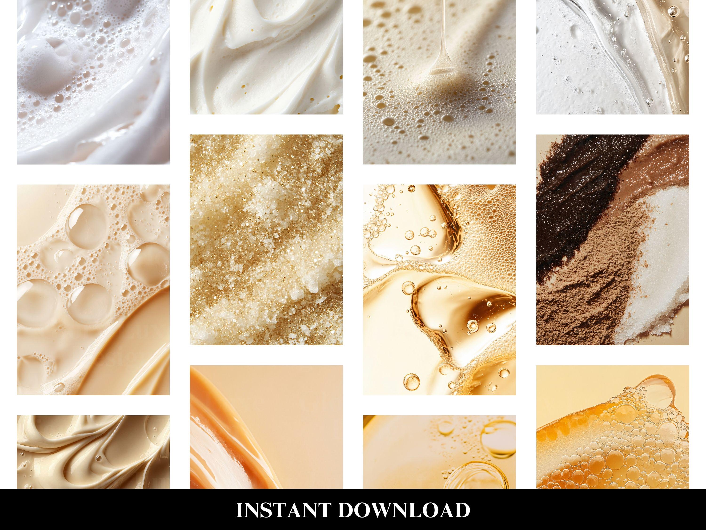 Skincare Texture Stock Photos: Serum, Cream, Honey (50 Jpgs) - Etsy