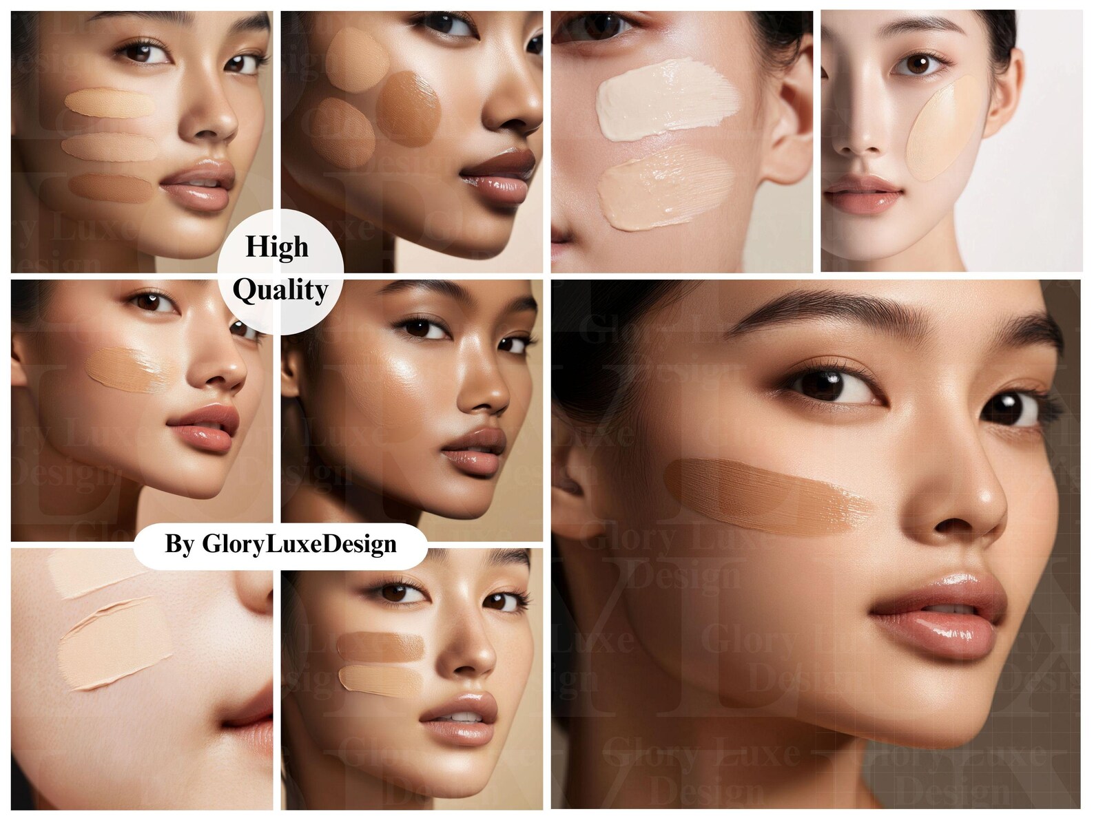 28 Asian Model, Foundation Swatches Photo, Stock Photos Color Swatch ...