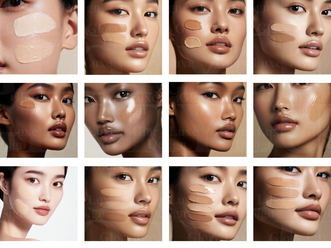 28 Asian Model, Foundation Swatches Photo, Stock Photos Color Swatch ...