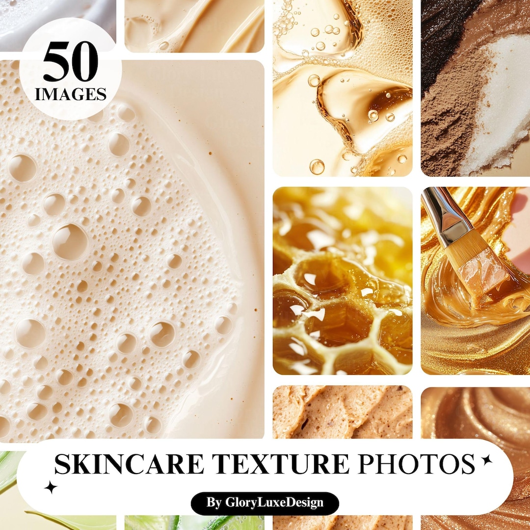 Skincare Texture Stock Photos: Serum, Cream, Honey (50 Jpgs) - Etsy