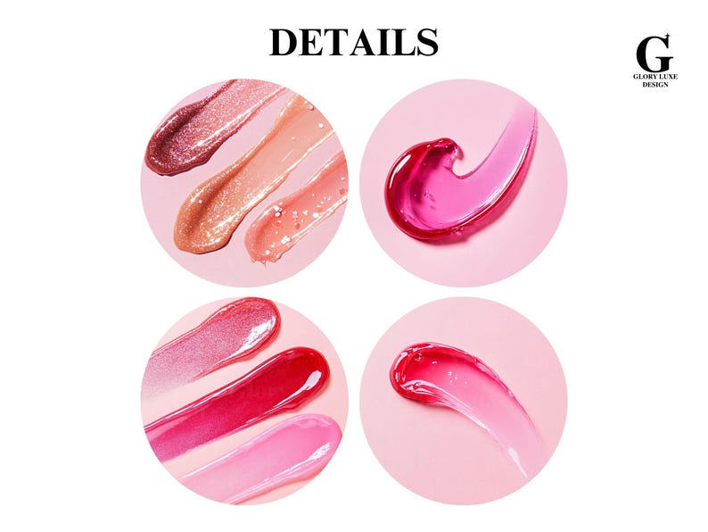 20 Lip Gloss Swatch Stock Photos: Cosmetic Product Shots - Etsy