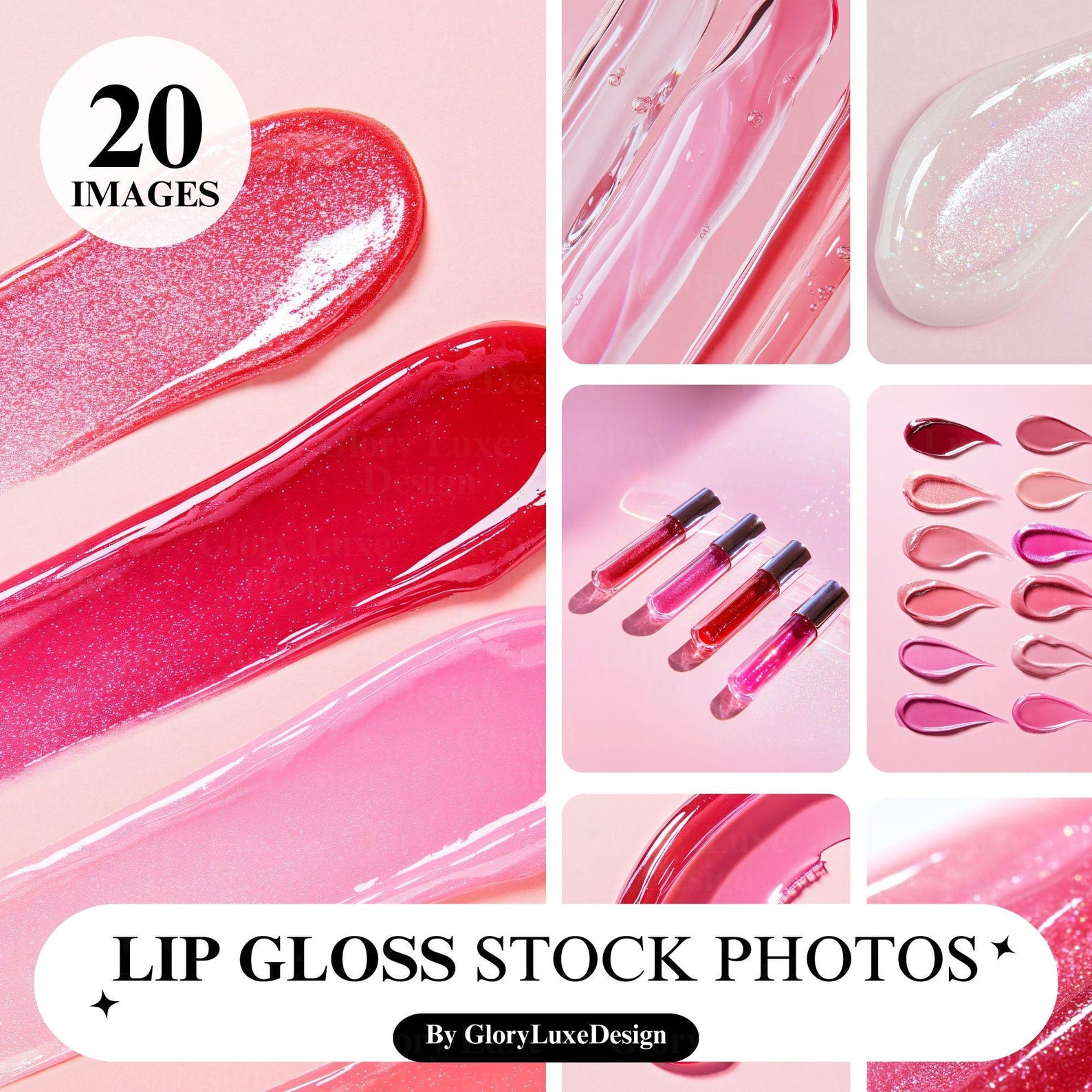 20 Lip Gloss Swatch Photos, Stock Photos Color Swatch Aesthetic Product ...