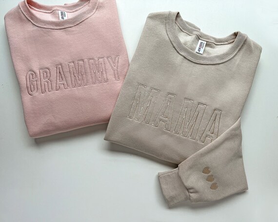 Monochrome Custom Embroidered Crewneck Sweatshirt With Monochrome Custom Embroidered Crewneck Sweatshirt With