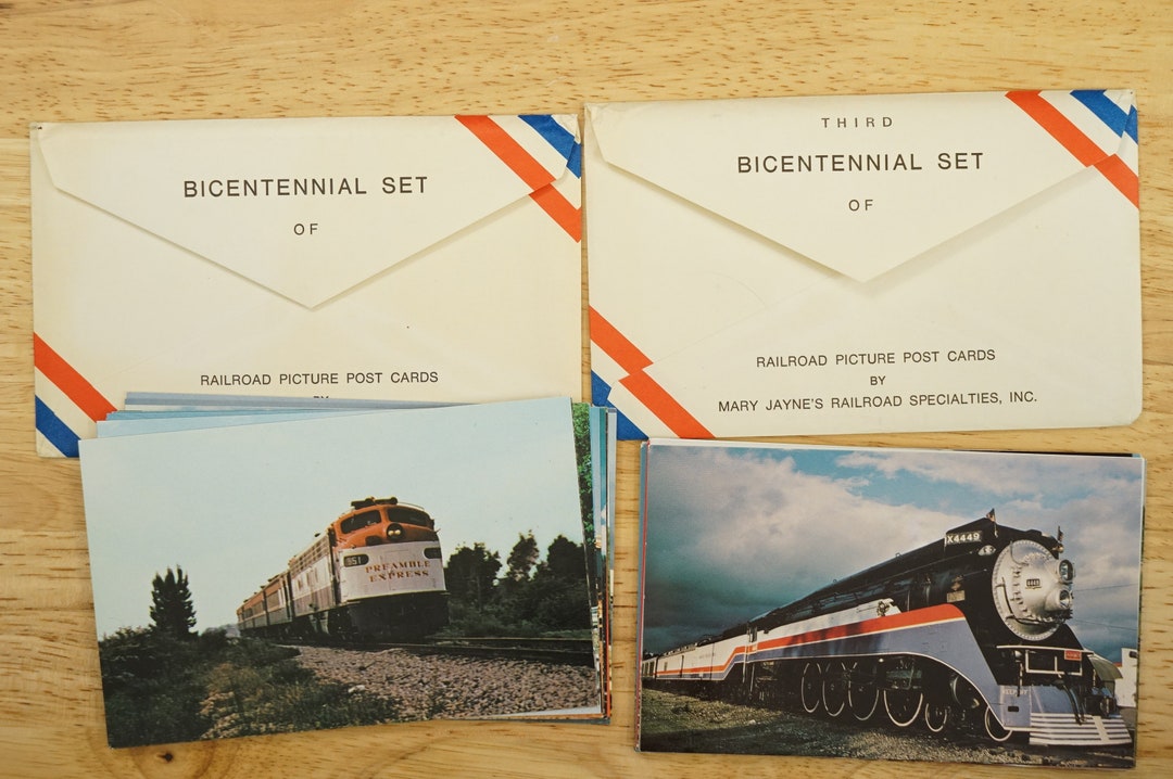 Vintage LOT Paper Railroad Train Advertising Lot Picture Postcards 1976 ...