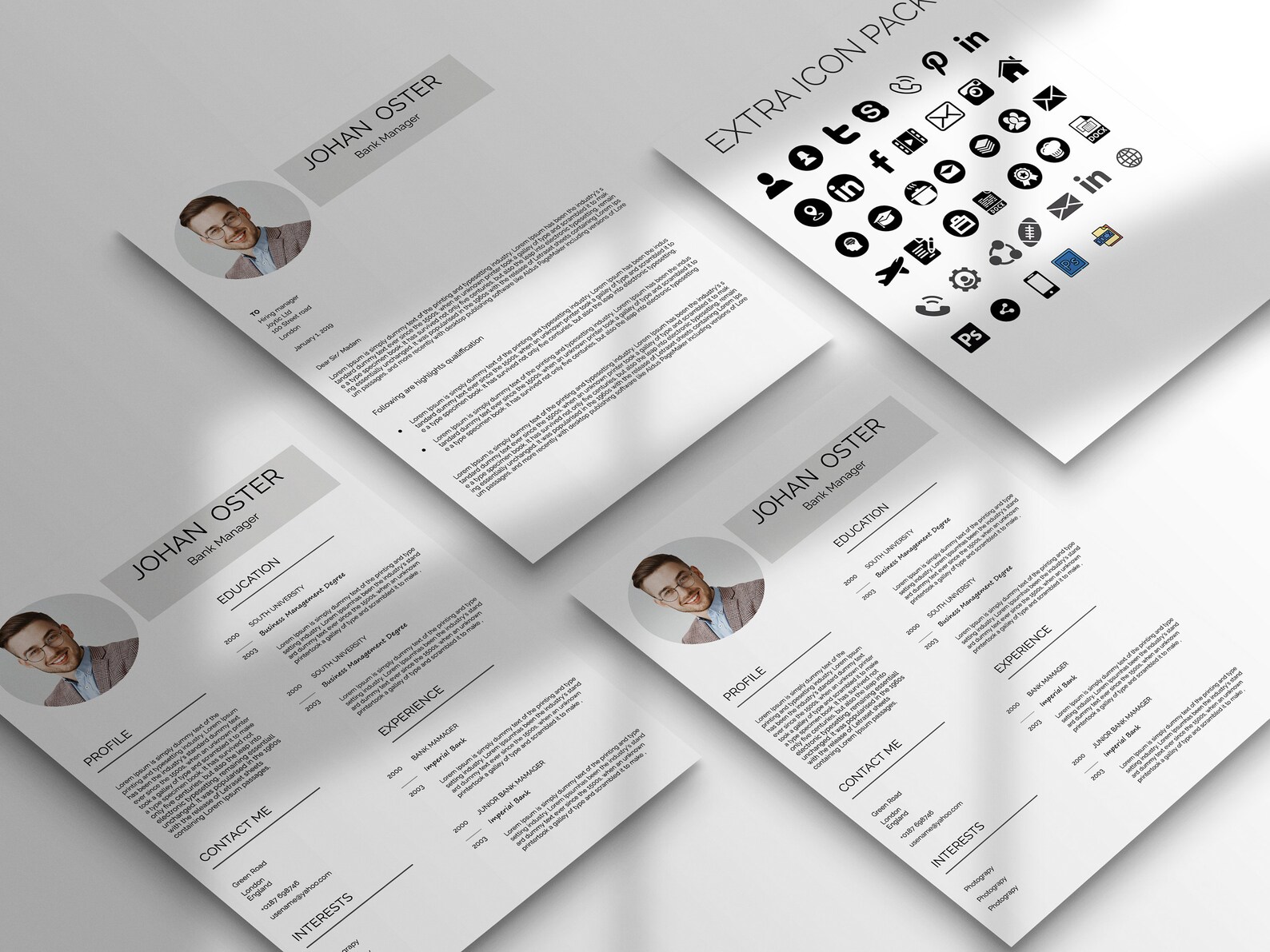 Professional One Page Resume Template, 1 Page Resume Template Word, One ...