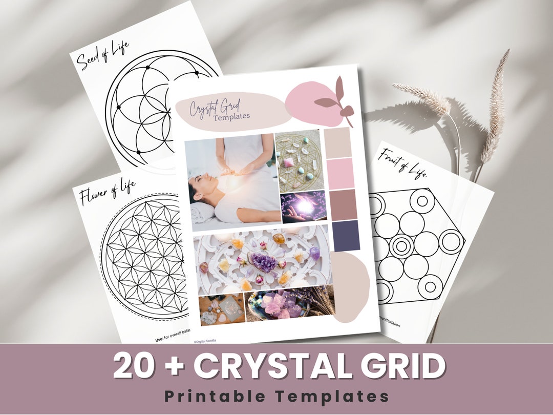 Crystal Grid Kit, Sacred Geometry, Reiki Business Templates, Energy ...