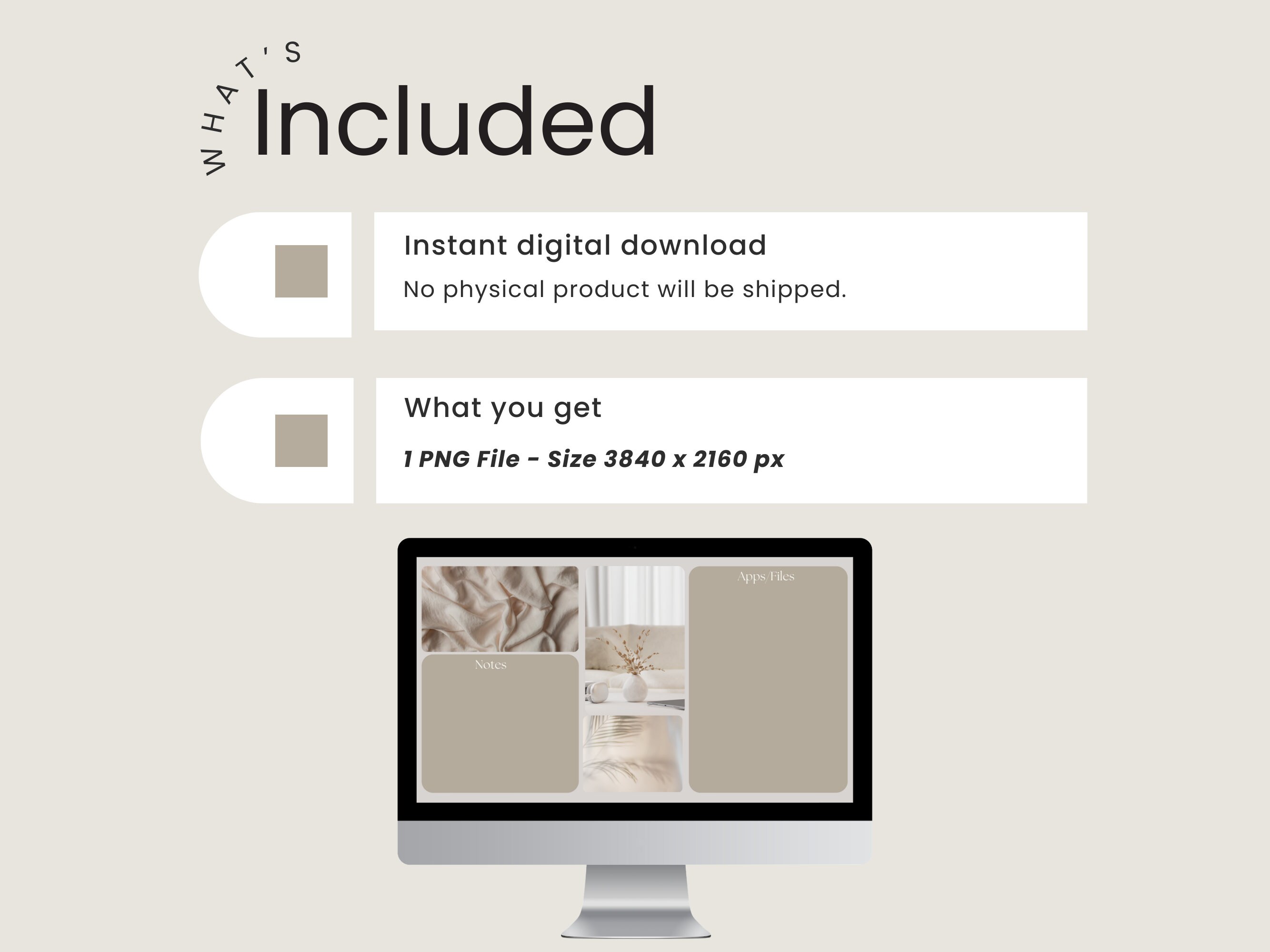 Beige Aesthetic Desktop Organizer Wallpaper, Organizer Wallpaper ...