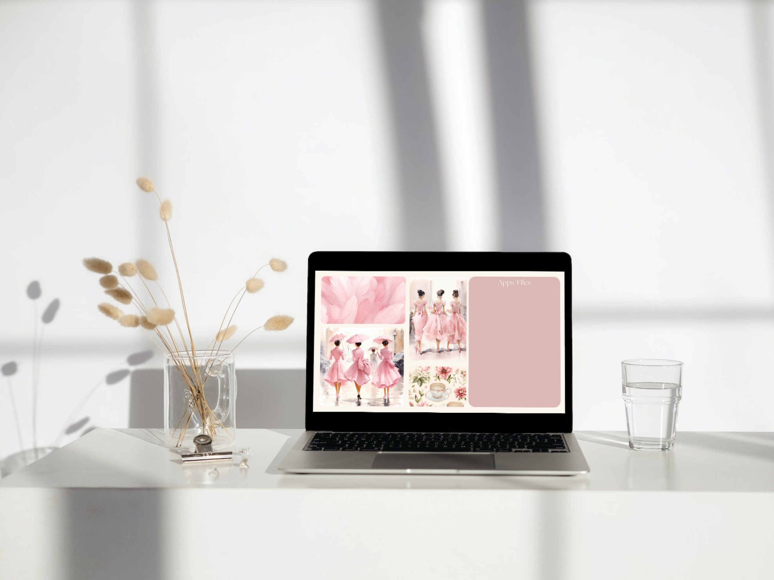 Coquette Aesthetic Desktop Organizer Wallpaper, Coquette Room Decor ...