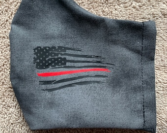 Thin Red Line Mask | Etsy