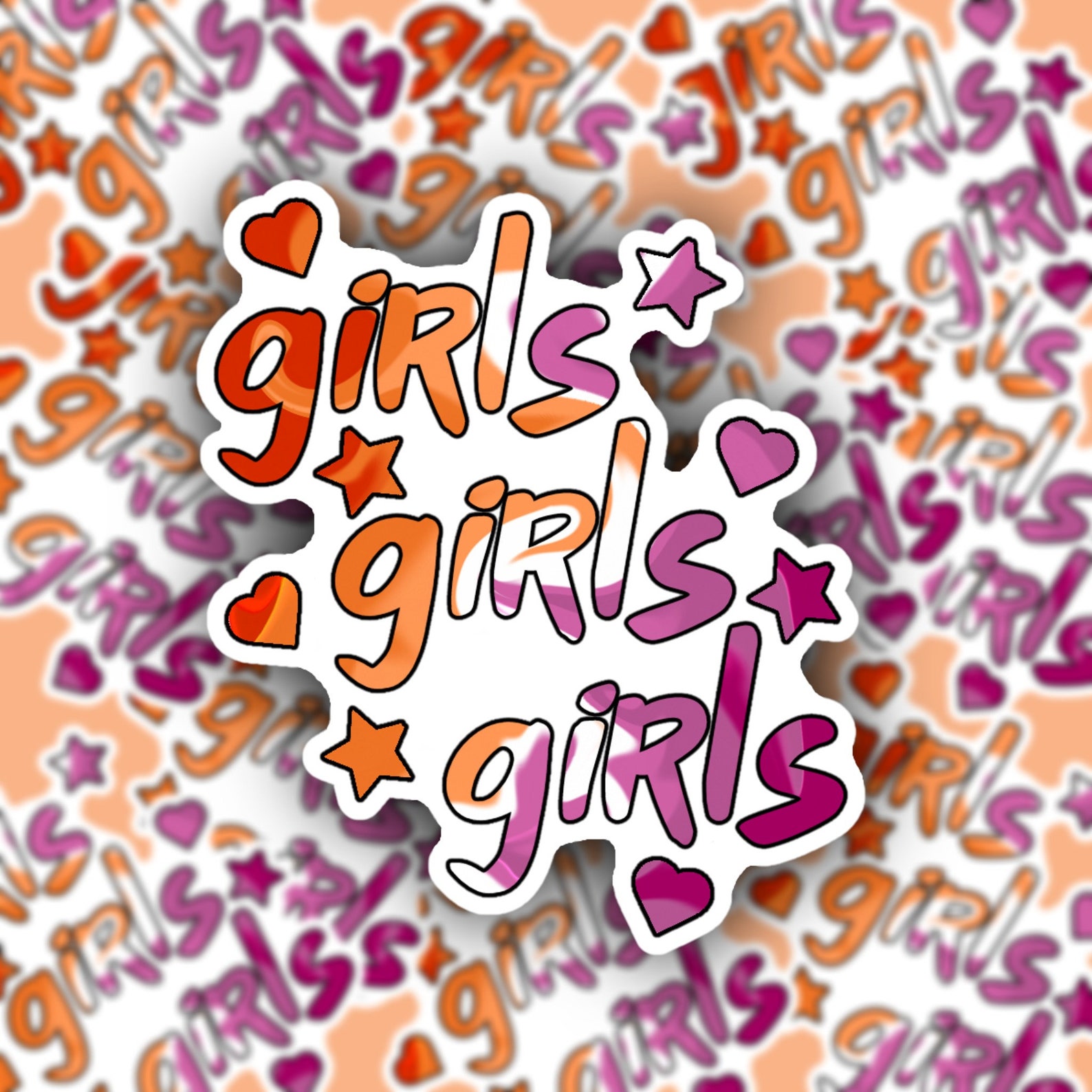 Lesbian Pride Sticker Pride Stickers Lgbt Sticker Etsy
