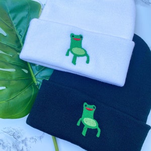 Animal Crossing Froggy Chair Beanie, Hat, Fan Art, Embroidered, New ...