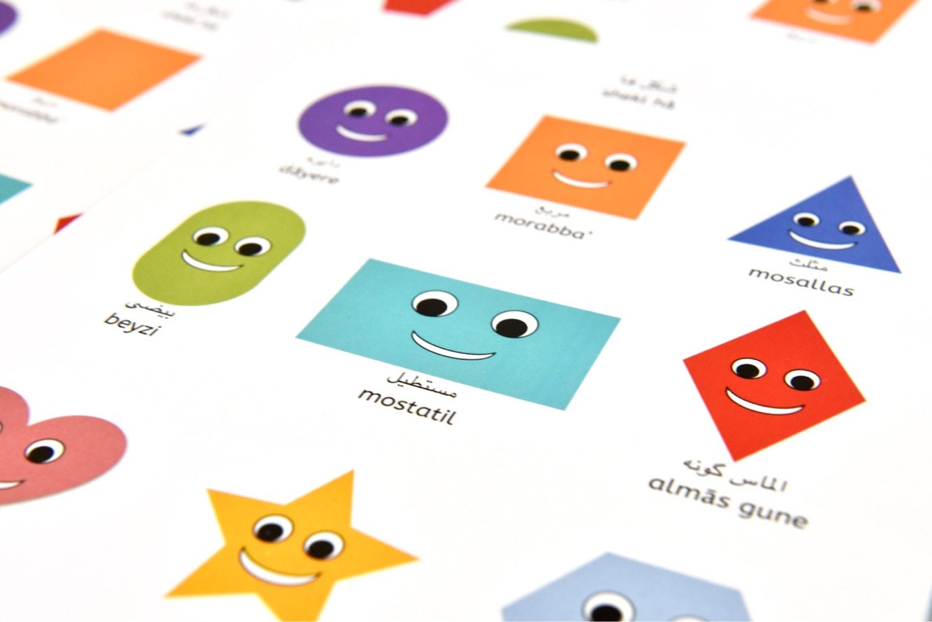 Beginner Bundle to Learn Shapes, Colors and Body Parts in Persian ...