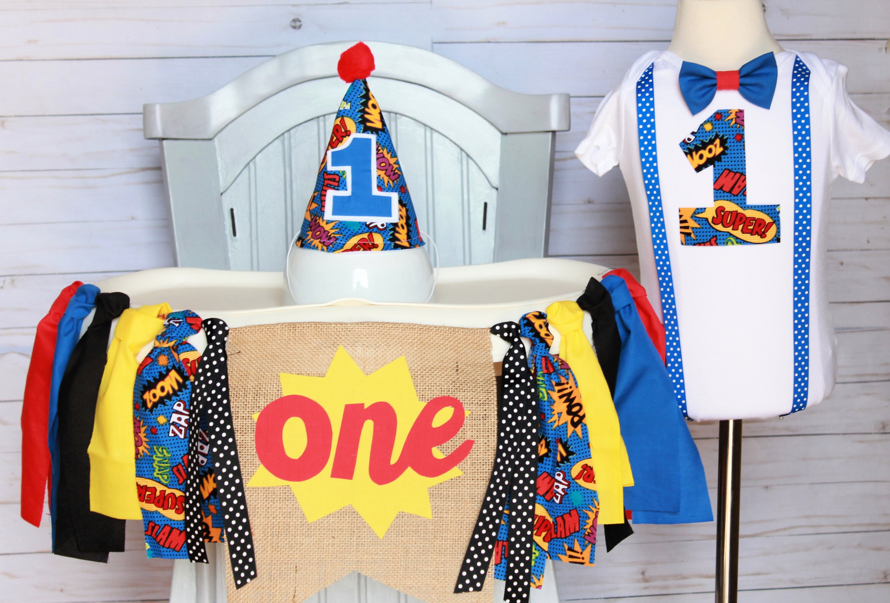 Superhero First Birthday Superhero First Birthday Banner | Etsy