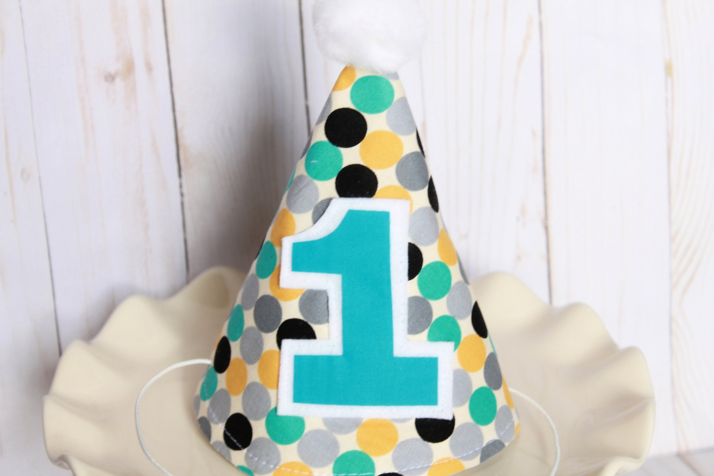 Modern Print First Birthday Party Hat 1st Birthday Hat First | Etsy