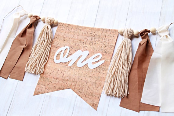 Neutral First Birthday Banner Yarn First Birthday Banner - Etsy