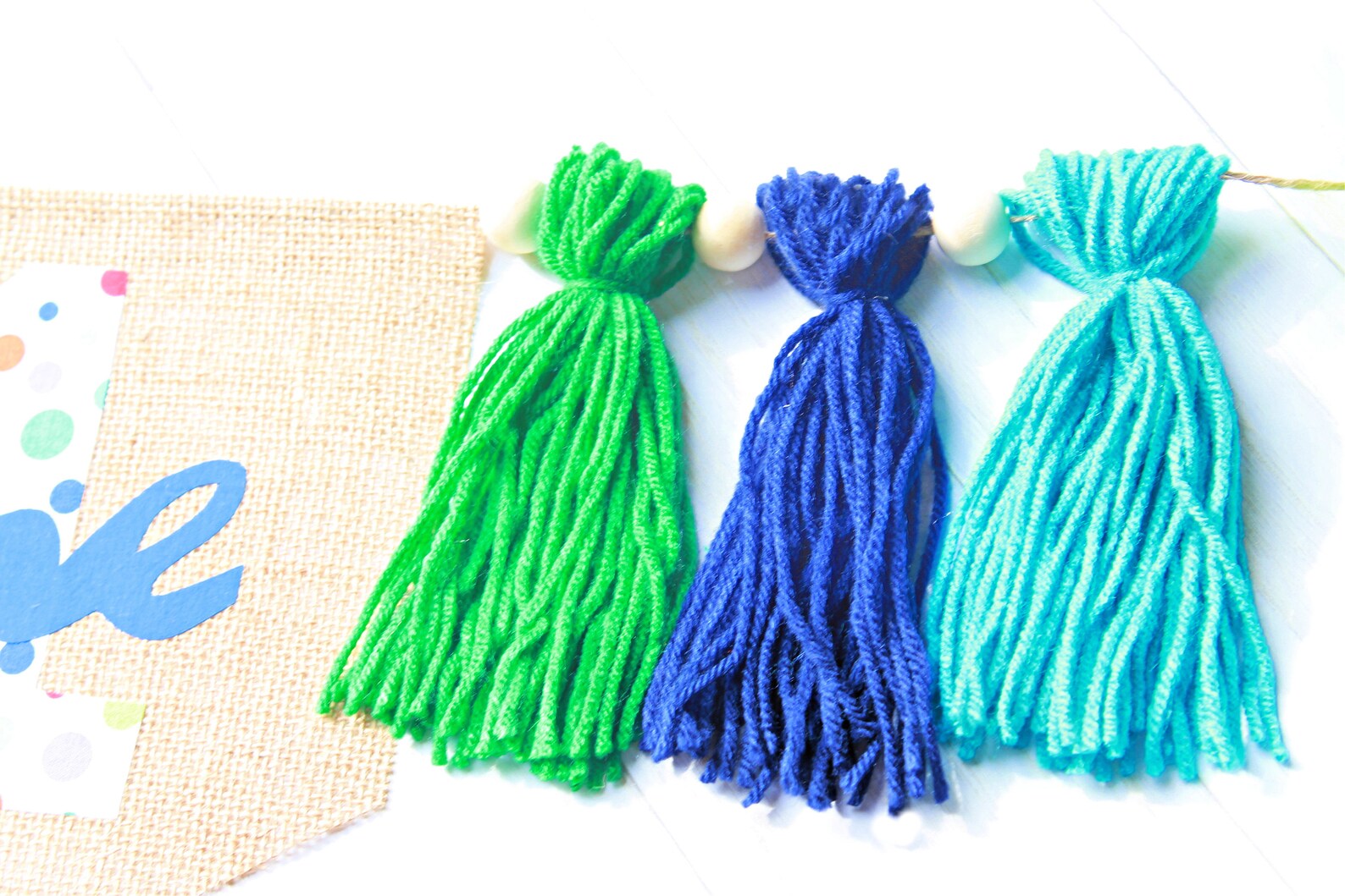 Colorful Yarn First Birthday Banner Yarn First Birthday - Etsy