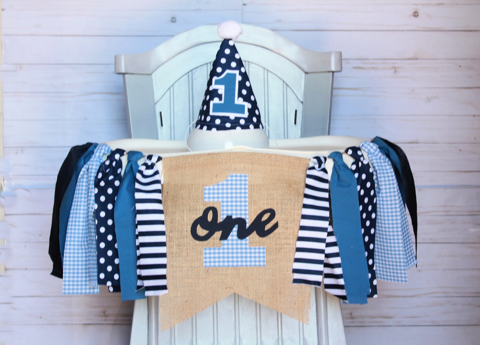 Blue First Birthday Banner 1st Birthday Boy First Birthday - Etsy