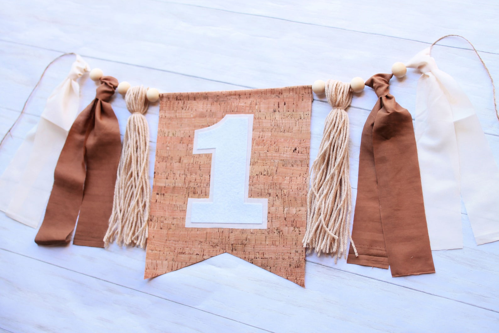 Neutral First Birthday Banner Yarn First Birthday Banner - Etsy