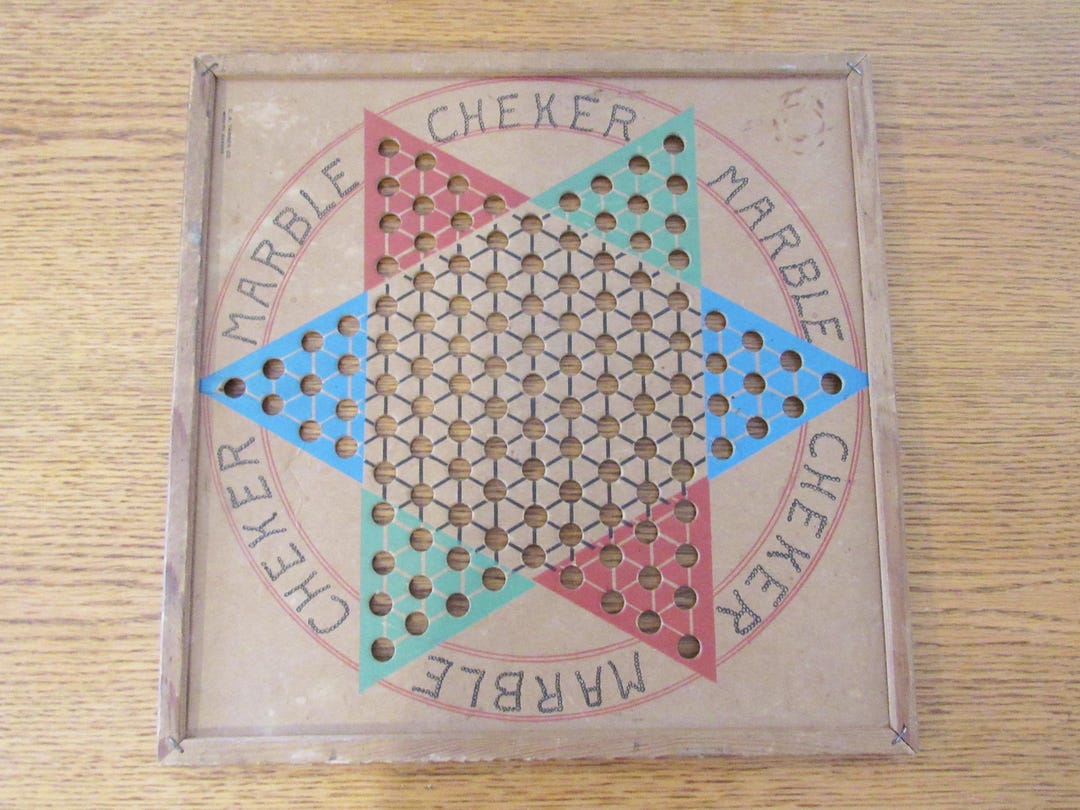 Vintage Chinese Checker Board - Etsy