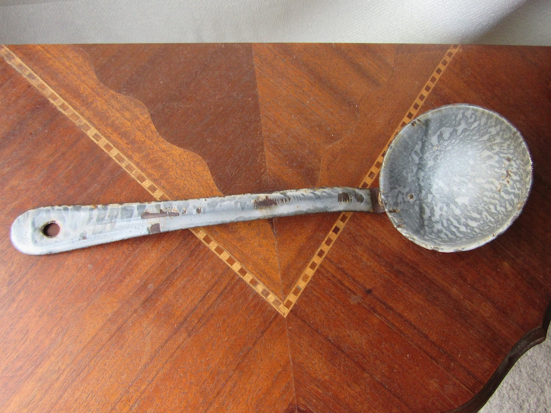 Antique Graniteware Ladle Dipper - Etsy