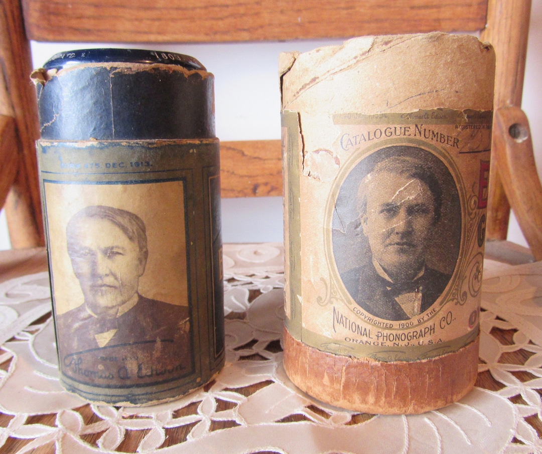Set of Two Edison Records - Etsy
