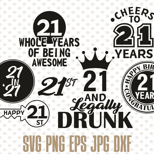 Svg 21st Birthday - Etsy