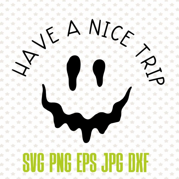 Trippy Smiley Face Svg - Etsy
