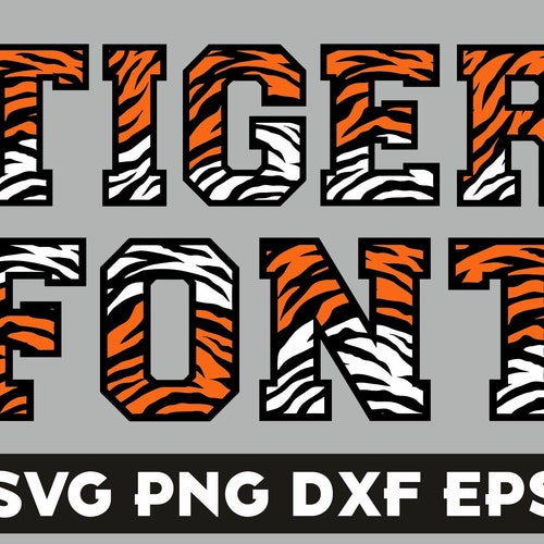 Tiger Svg Tiger Font Tiger Alphabet Animal Font Wild - Etsy