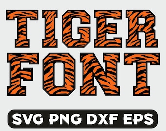 Tiger Font - Etsy UK
