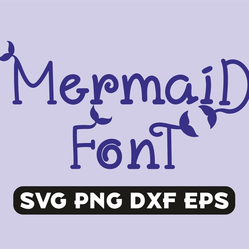 Mermaid Font Svg - Etsy