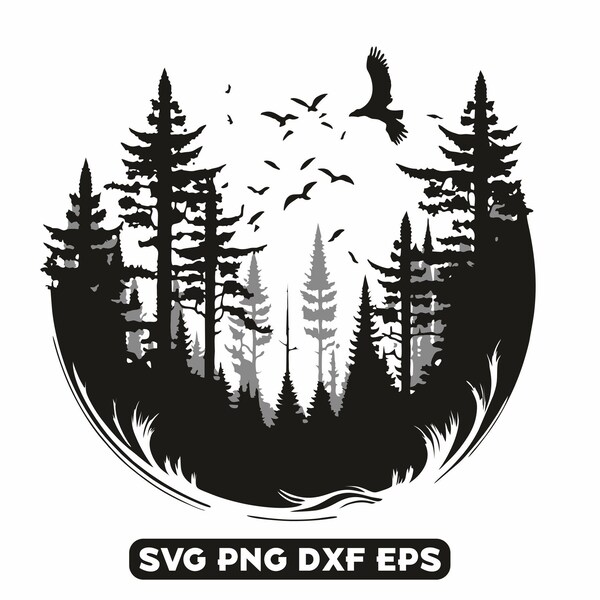 Forest Svg - Etsy